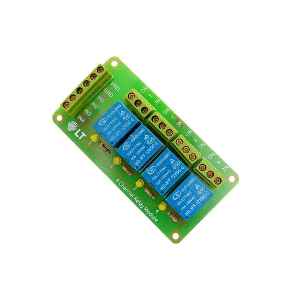 Relay Module (12V-10A) 4-Channel (Active High) - alfa-tronics.com